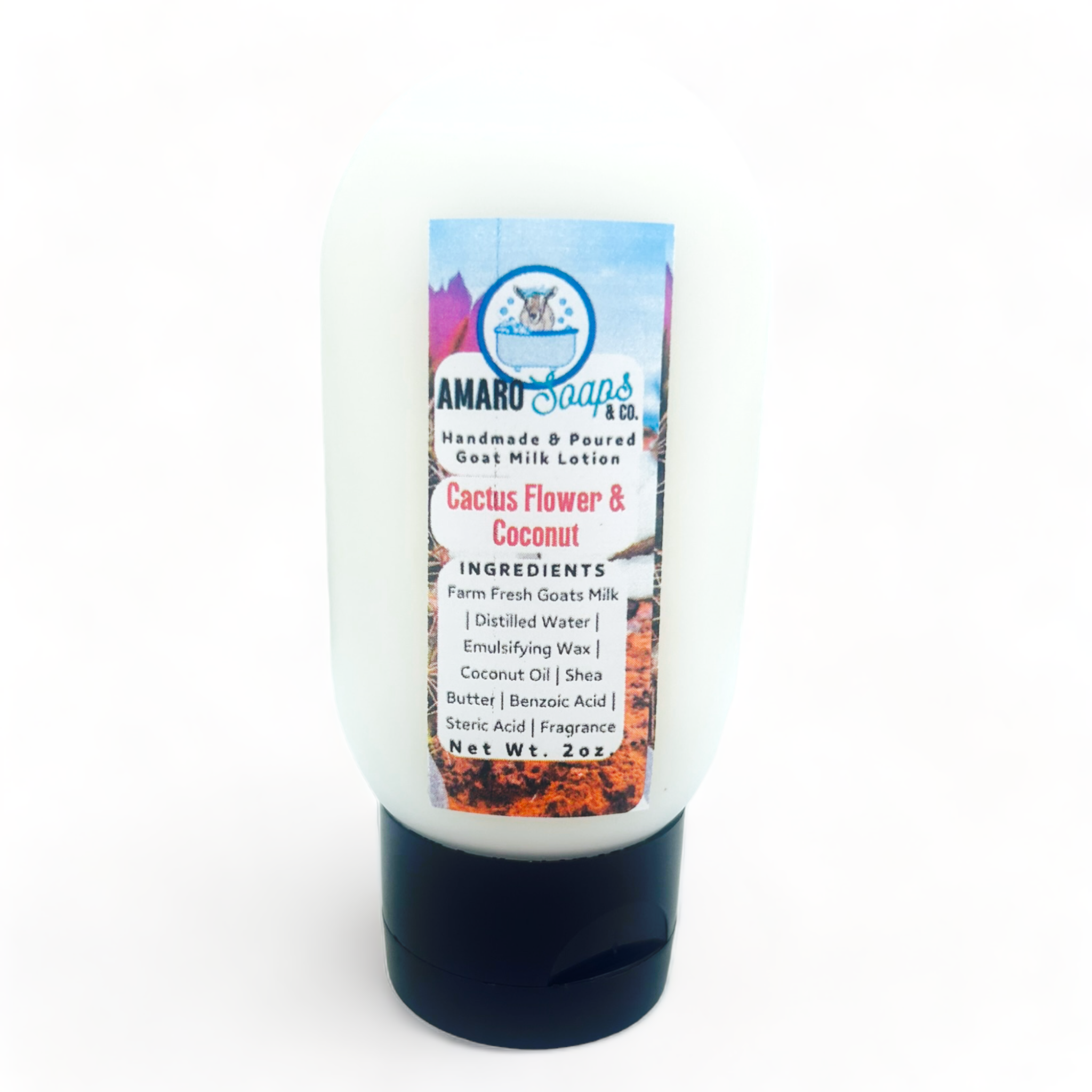 Cactus Flower & Coconut Travel Goat Milk Lotion – Amaro Soaps & Co.
