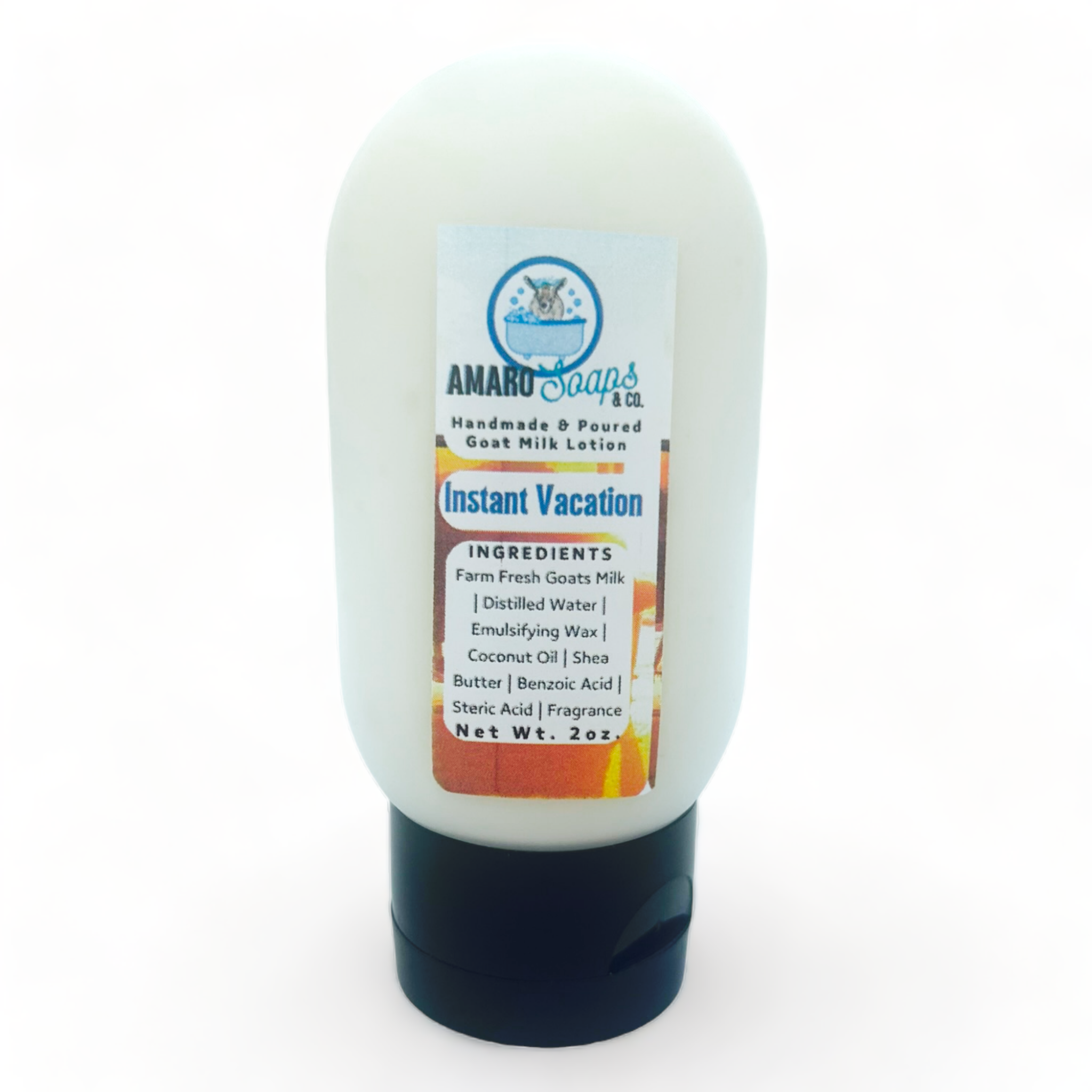 Instant Vacation Travel Goat Milk Lotion – Amaro Soaps & Co.